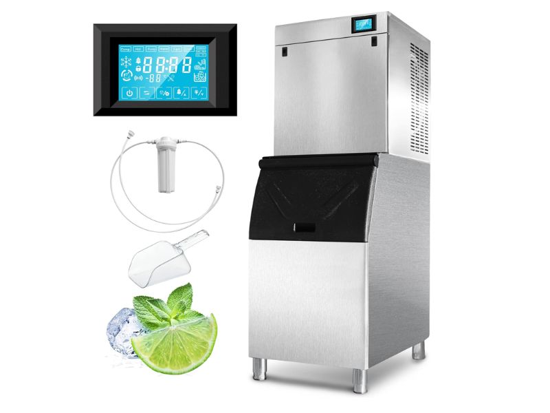 Máquina de hielo comercial de 200 kg/día - 450 lbs/24 hrs Holymuss | INFINITOOLS