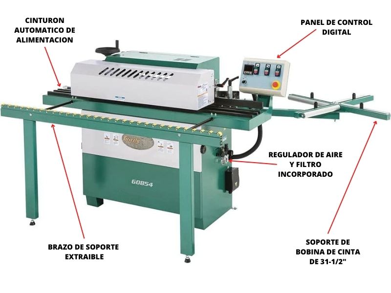Enchapadora automatica de bordes o cantos Grizzly Industrial G0854 ...